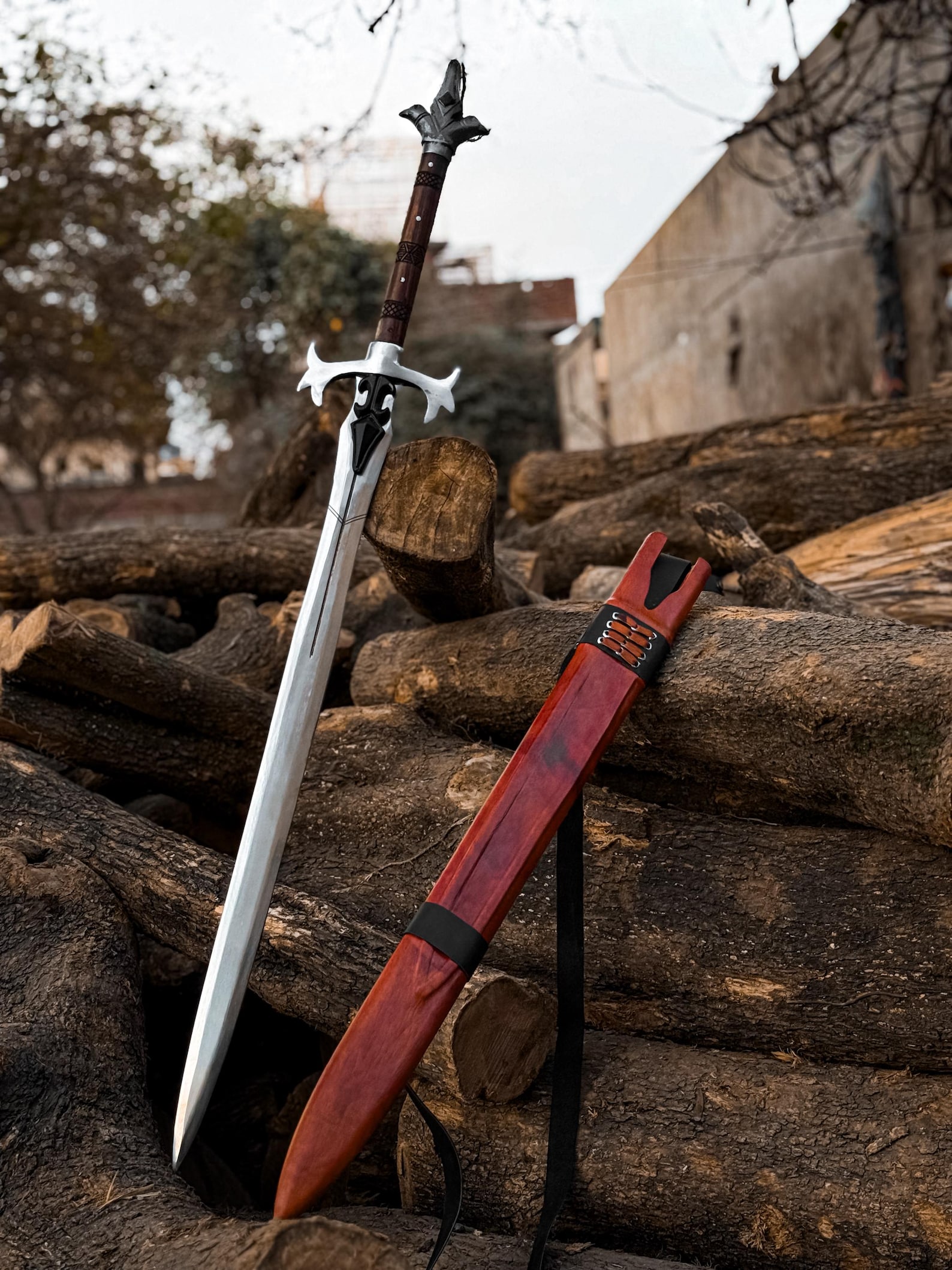 Fully Hand-forged Carbon Steel Viking Medieval Templars Sword With ...