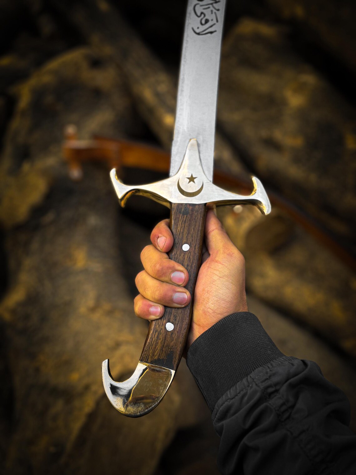 Custom Hand Made Zulfiqar Sword Arabic Turkish Swords Imam Ali Islamic ...