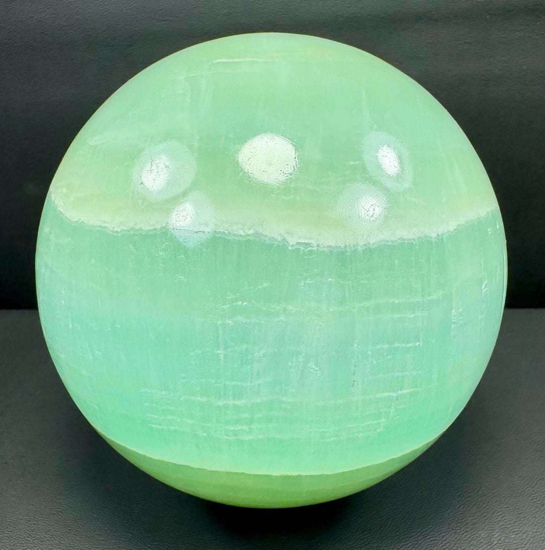 1.7kg Pure Pistachio Calcite Sphere From Pakistan - Etsy