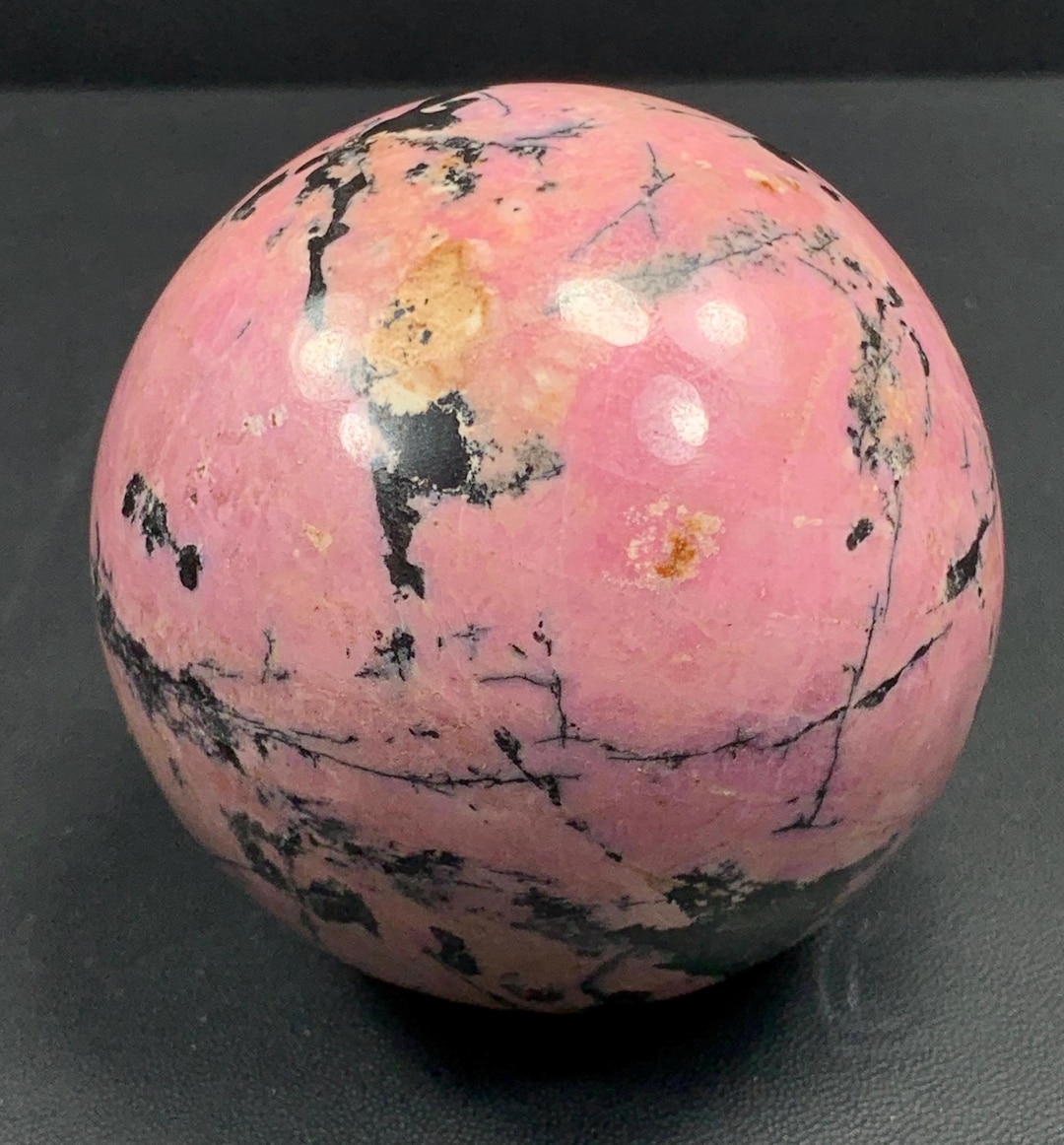 604 Grams Rhodonite Sphere From Pakistan - Etsy