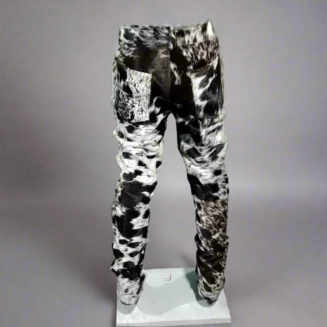 Unisex Fur Cowhide Pants: Custom Colors, Warm Winter Style-by Primadnd ...