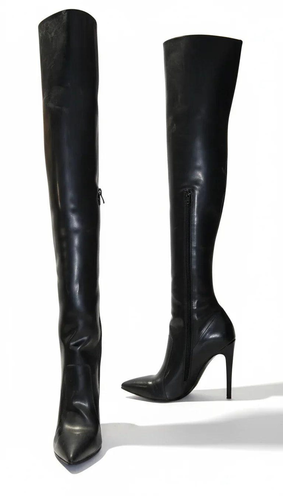 Thigh High Rubber Boots: Natural Latex Stretch (custom Measurements) - Etsy