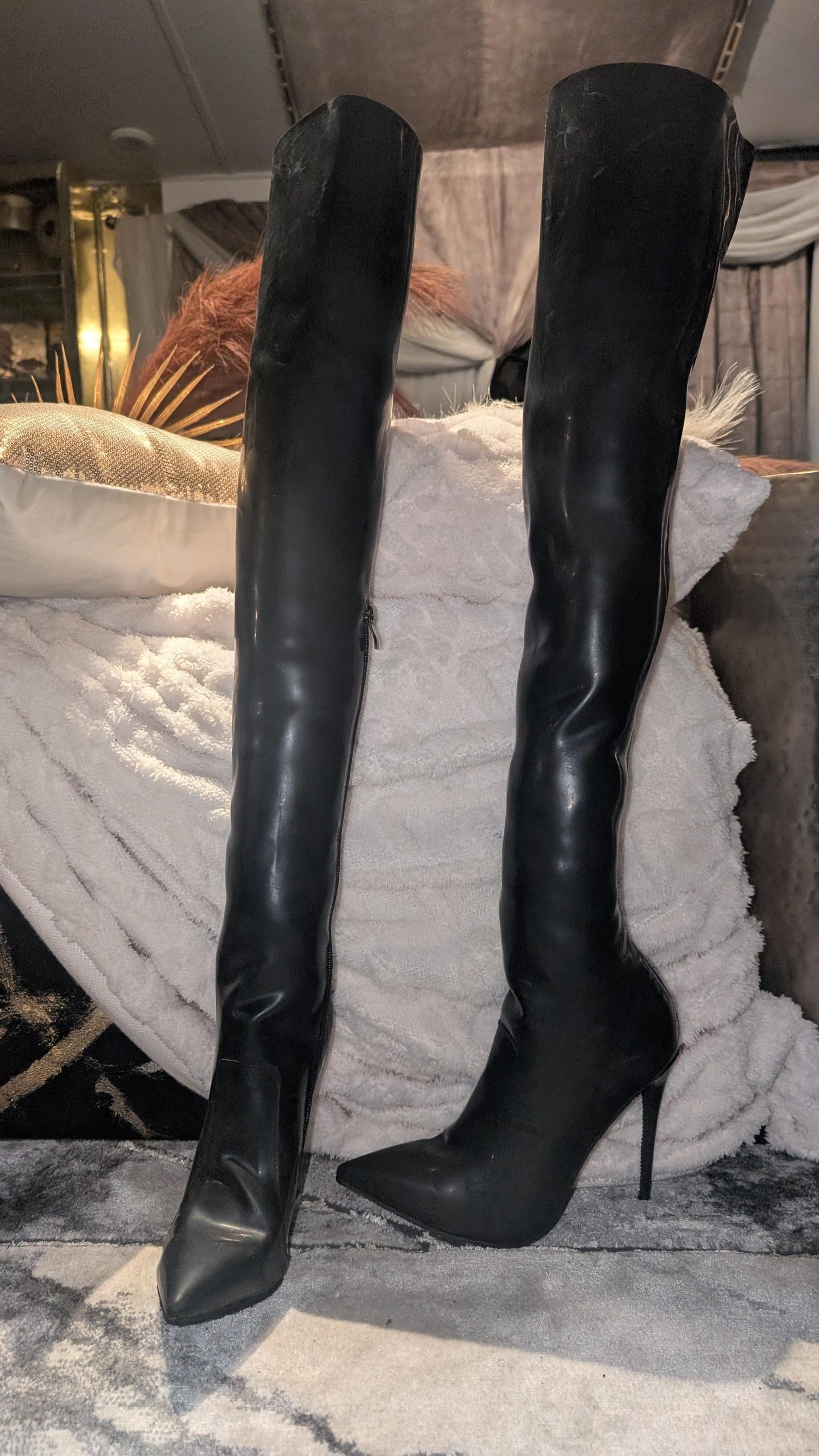 Thigh High Rubber Boots: Natural Latex Stretch (custom Measurements) - Etsy