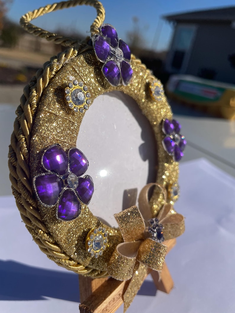 Memory Frame - Violet Royal Gems W/easel - Etsy