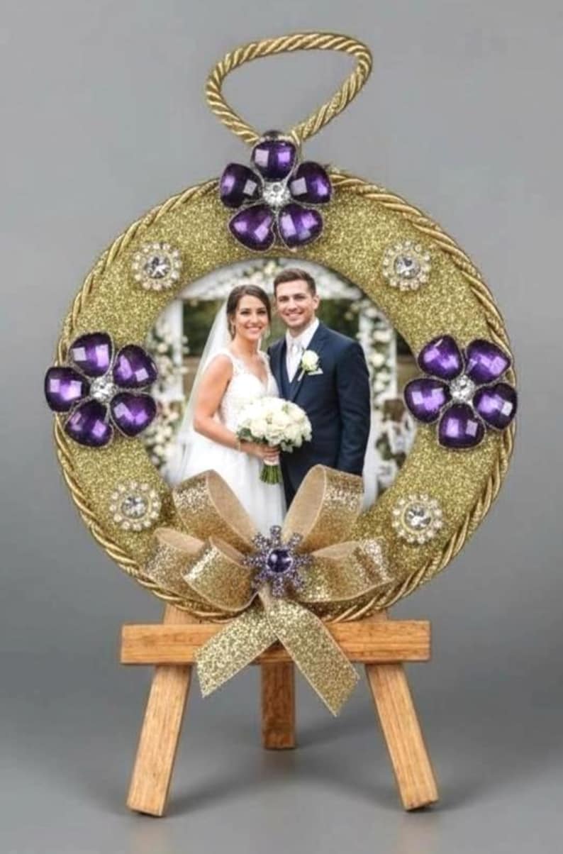 Memory Frame - Violet Royal Gems W/easel - Etsy