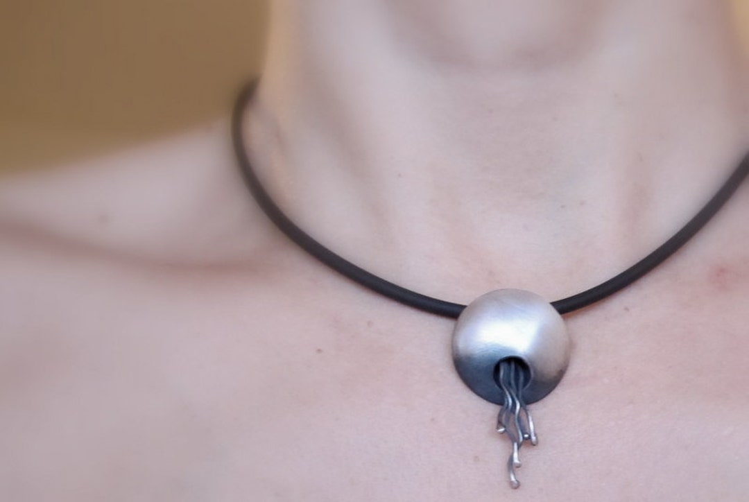 Cool Contemporary Neckles, Sterling Silver Pendant - Etsy