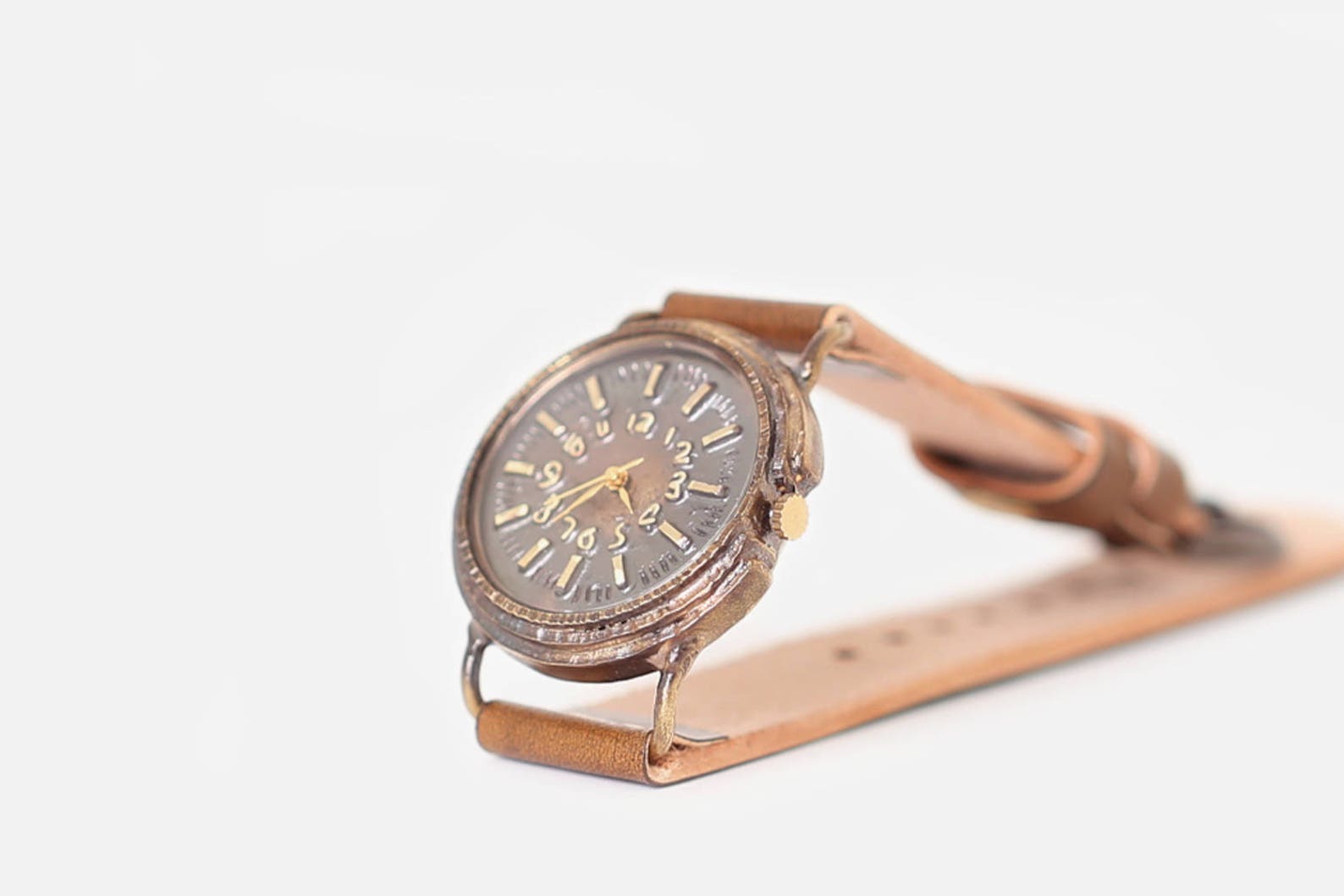 Vintage Retro Handcraft Wrist Watch With Handstitch Leather - Etsy