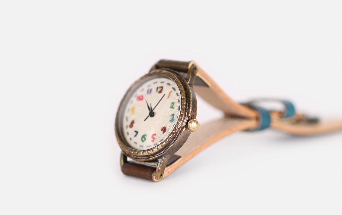 Handstitched Handcraft Wrist Watch With Vegetable Leather Band ...