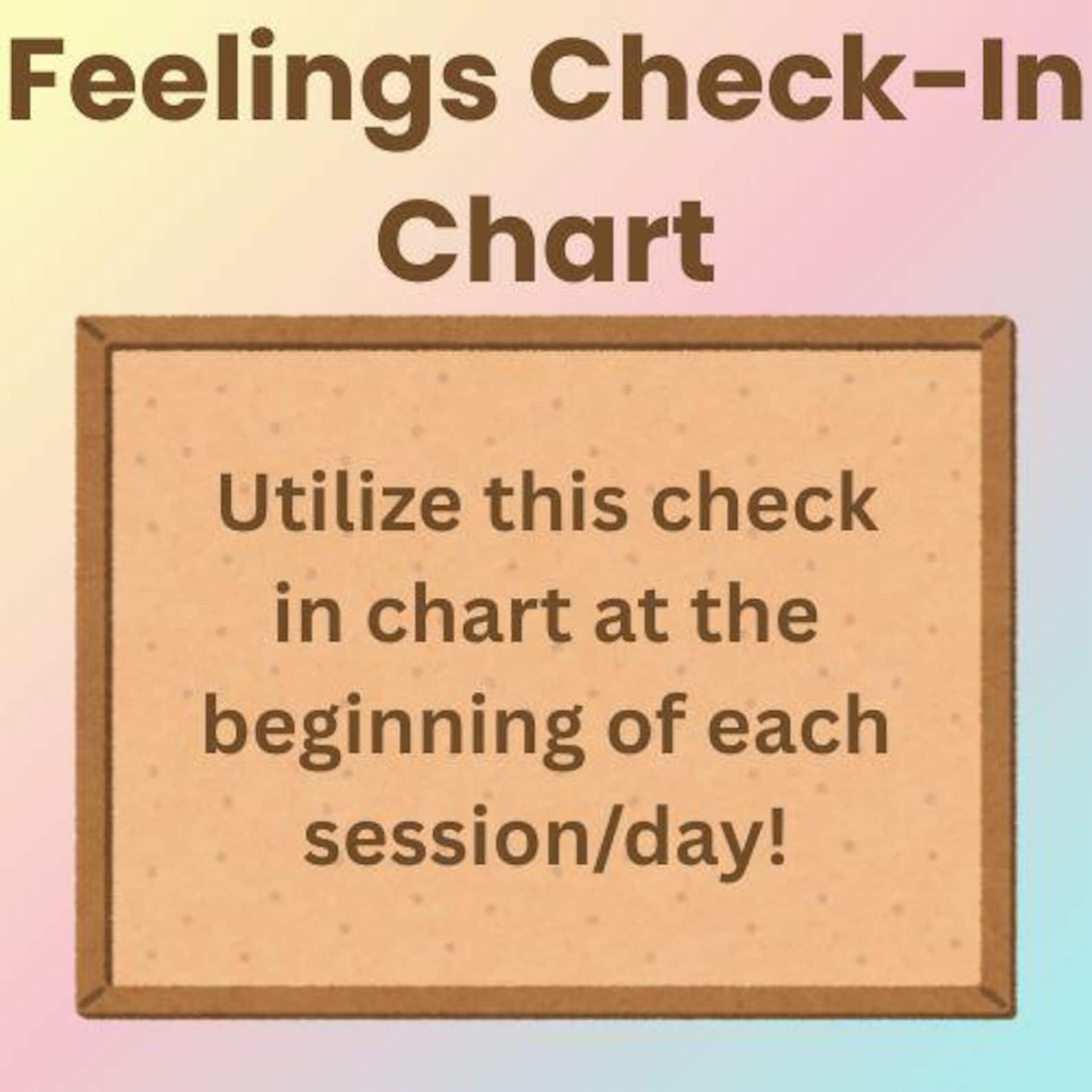 Feelings Check-in Chart for Kids | Printable Emotion & Coping Tool for ...