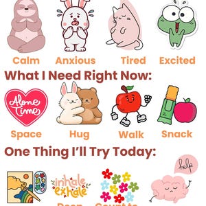 Feelings Check-in Chart for Kids | Printable Emotion & Coping Tool for ...