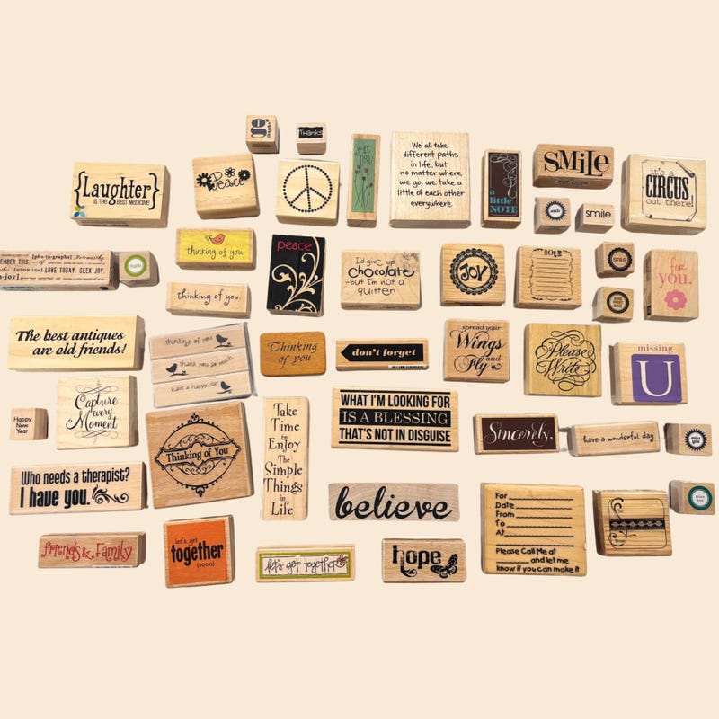 Word Stamps - Etsy