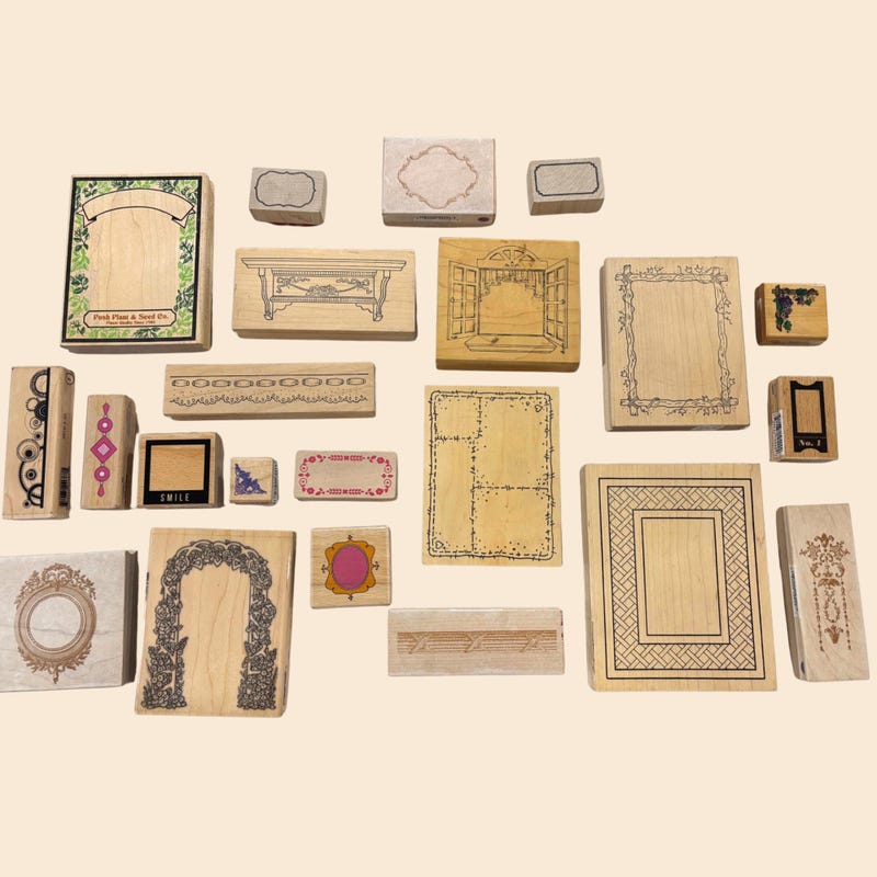 Border Rubber Stamp - Etsy