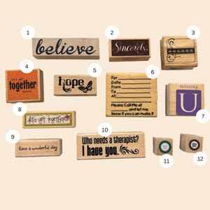 Sentiment Rubber Stamps | Quotes, Sayings, Words | New & Gently Used ...