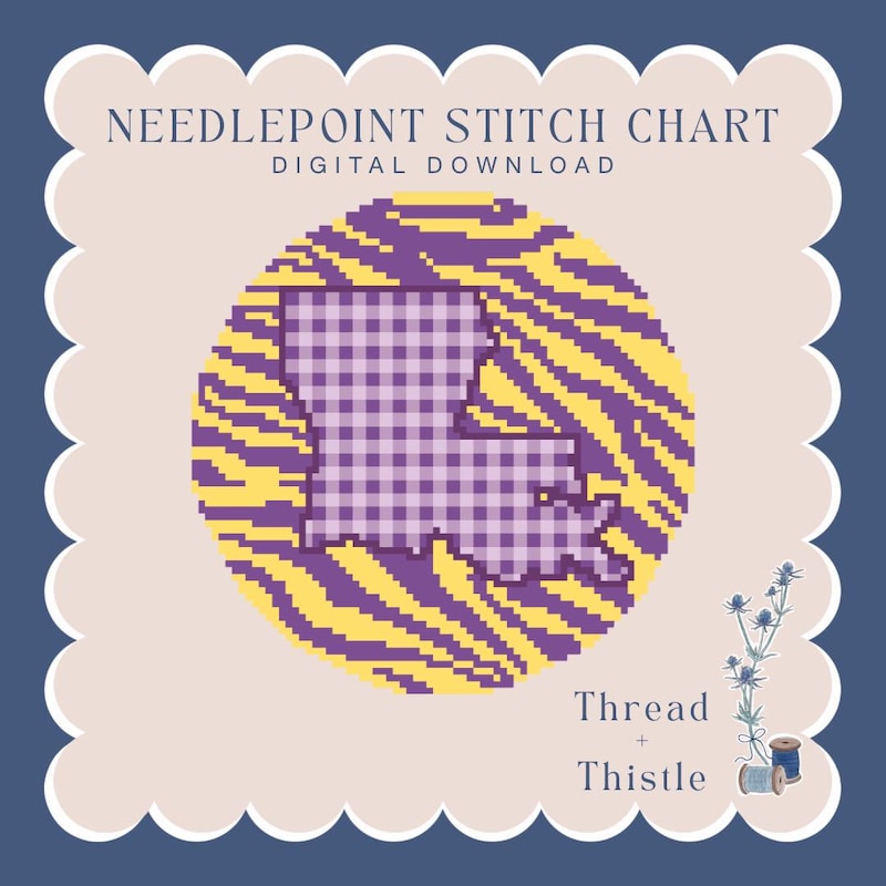 Louisiana Needlepoint Chart - Etsy