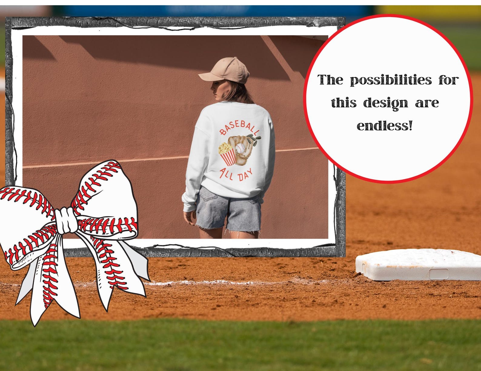 Retro Baseball All Day Printable T-shirt Design - Etsy