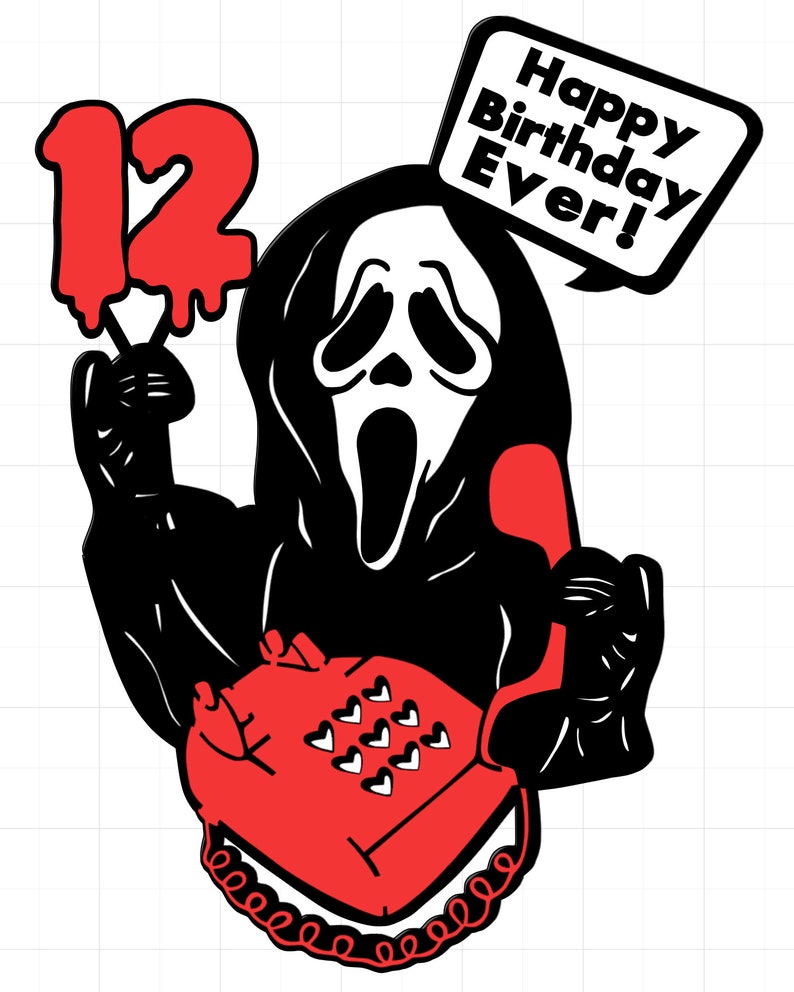 Ghostface Scream Horror Movie Cake Topper Personalized - Etsy Australia