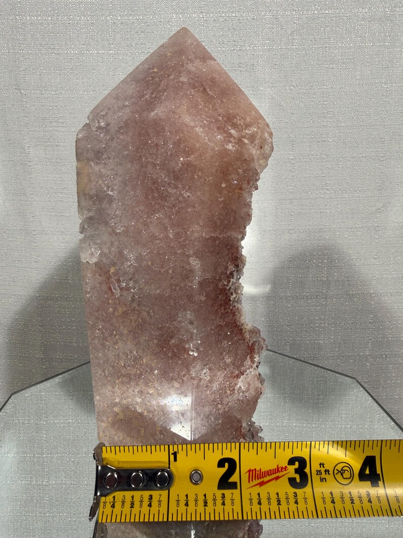 Pink Amethyst Tower Crystal | Large Brazilian Druzy Geode Point ...