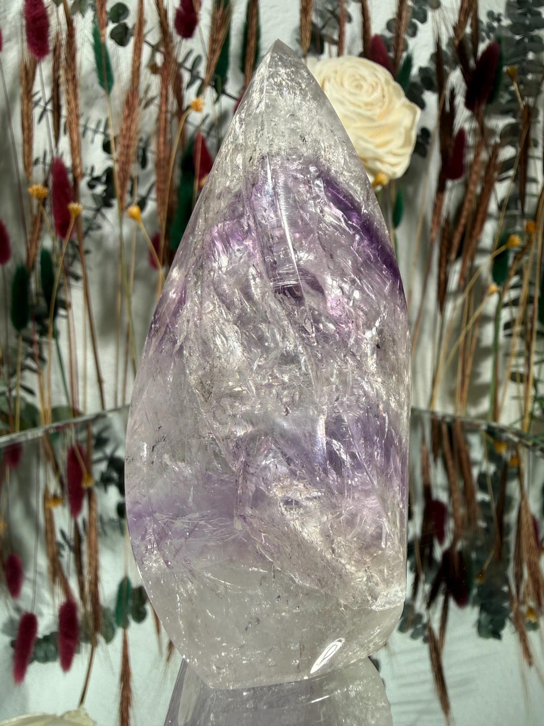 Brazilian Phantom Amethyst Flame | Natural Phantom Amethyst Crystal ...