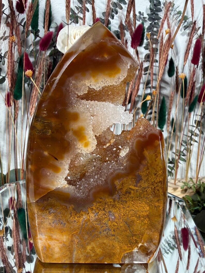 Natural Druzy Agate Crystal | Free Form Specimen, Healing Stone - Etsy