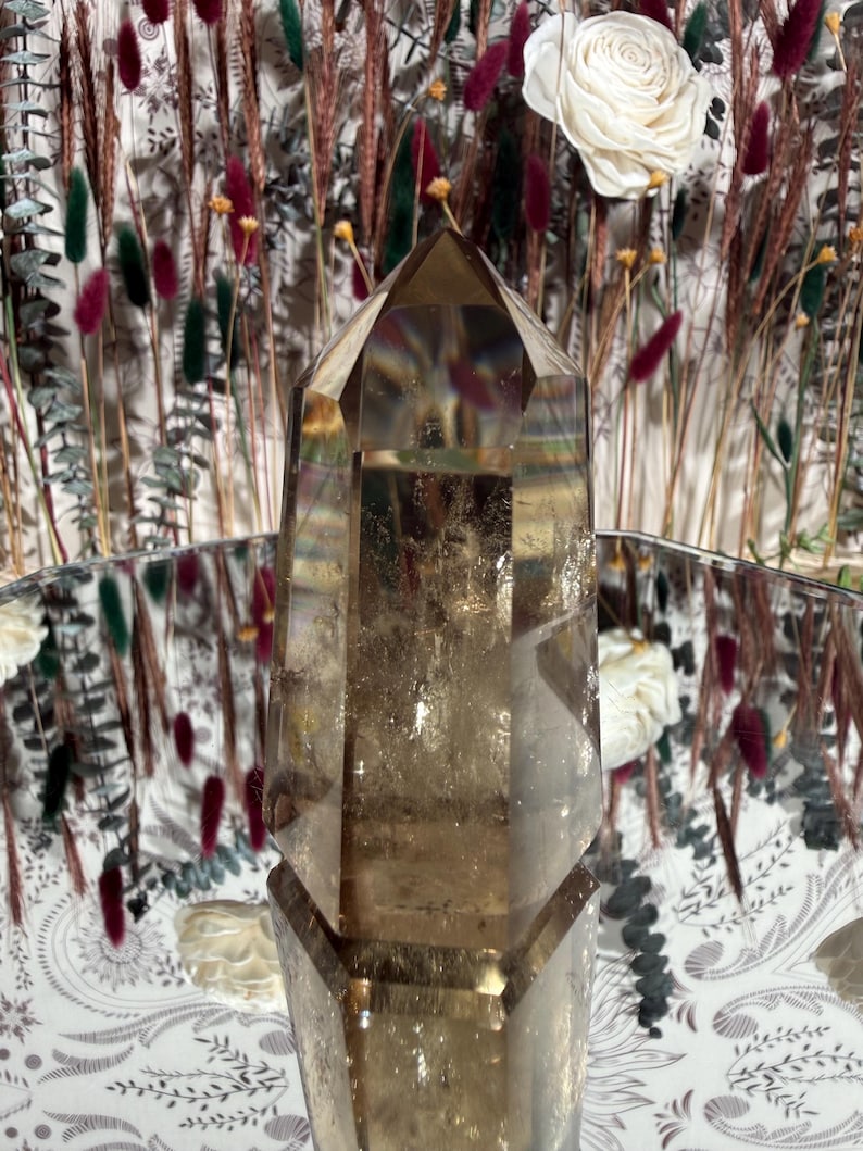 Natural Smokey Citrine Phantom Quartz | Rare Crystal Point | Healing ...