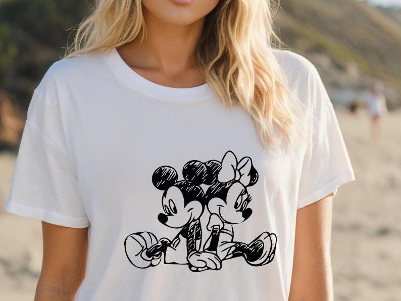 Mouse Sketch Svg Png, Family Vacation Instant Dxf Download, Printable ...