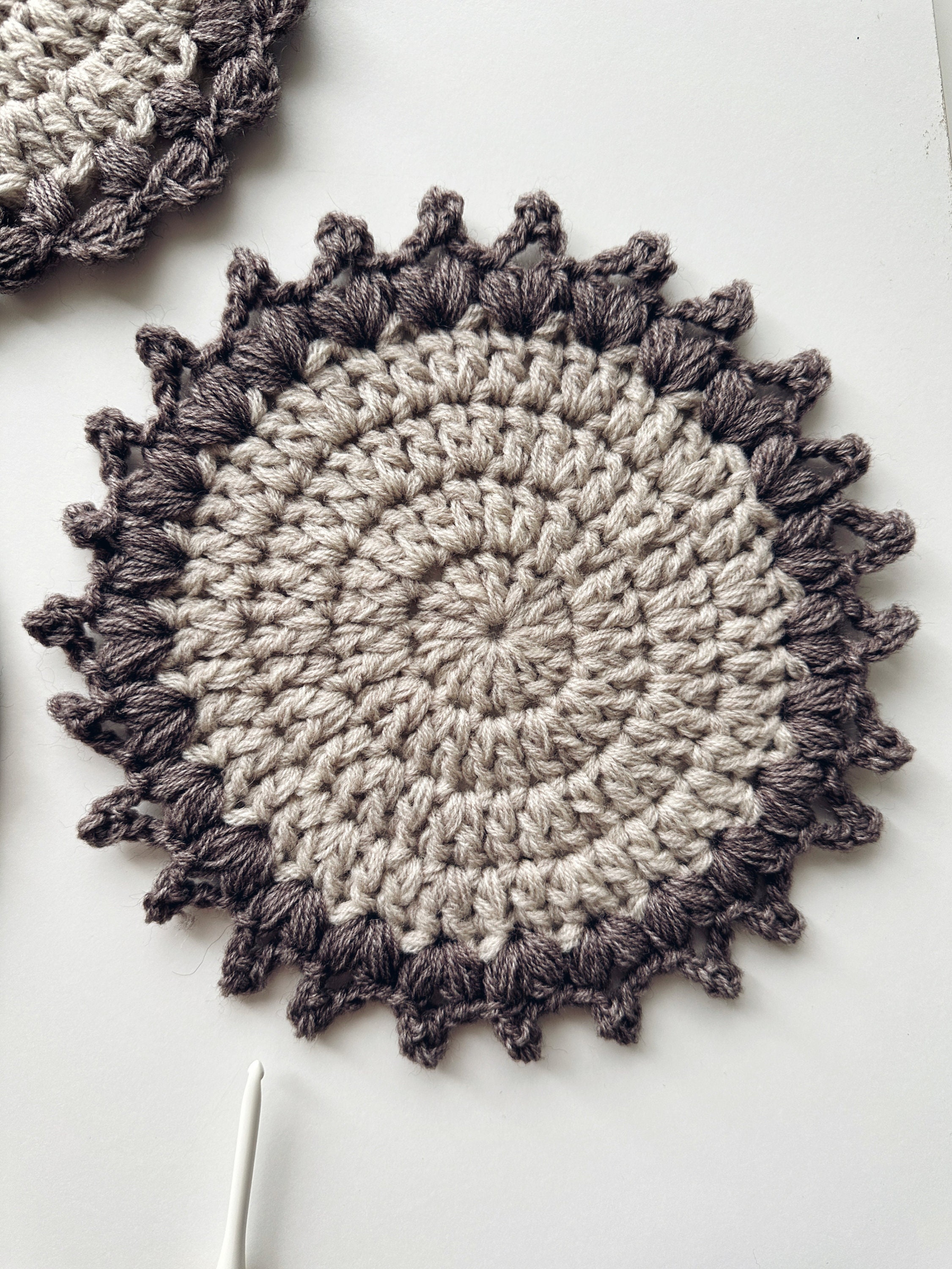 Crochet Pattern - Puffy Coaster, Set of 3 Patterns - Etsy