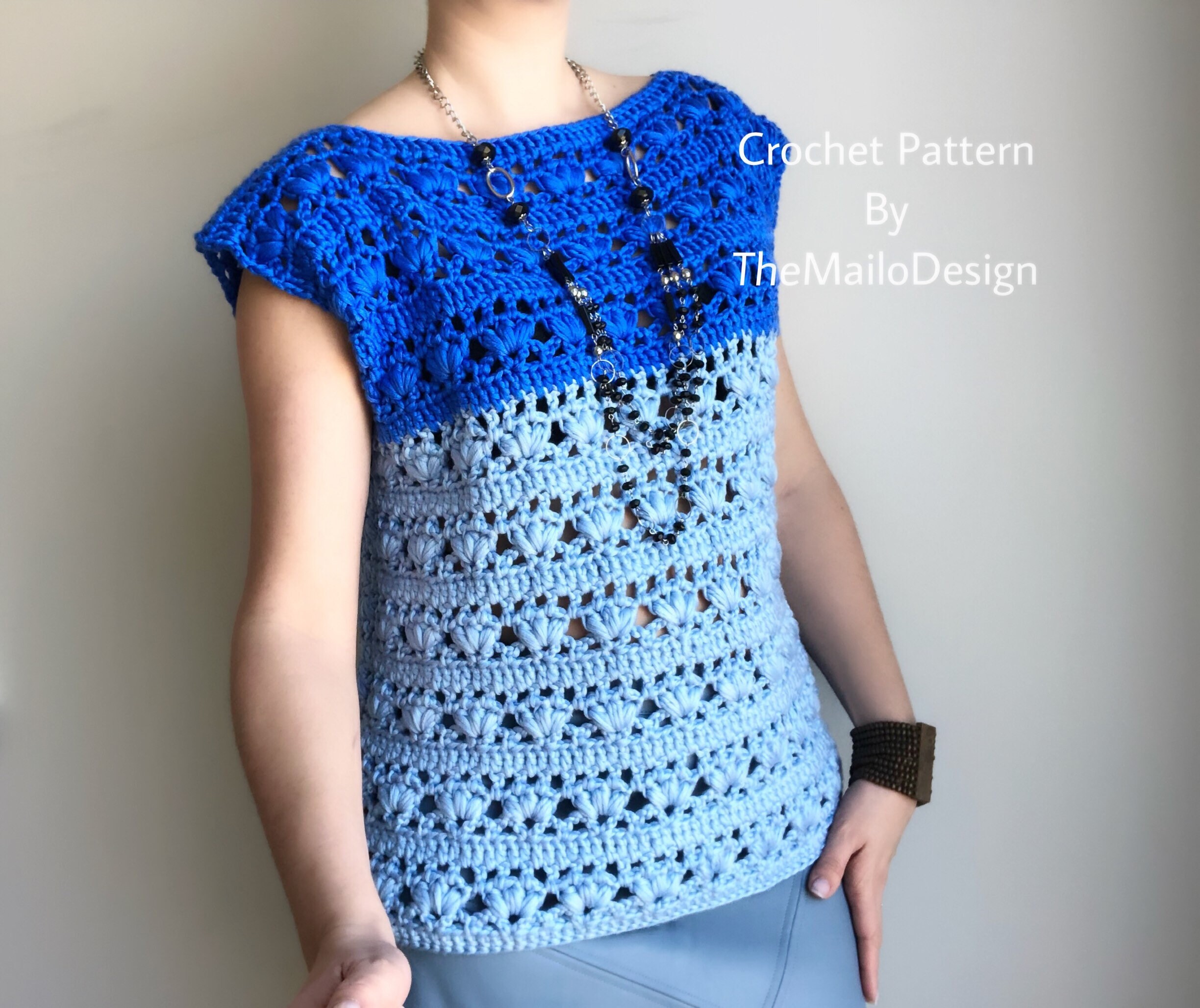 Crochet Top Pattern Sky Top - Etsy