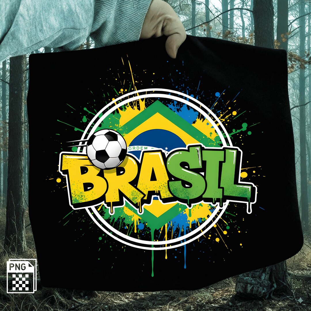 Brazil Soccer Graffiti PNG | Brazilian Flag Soccer Street Art Design ...