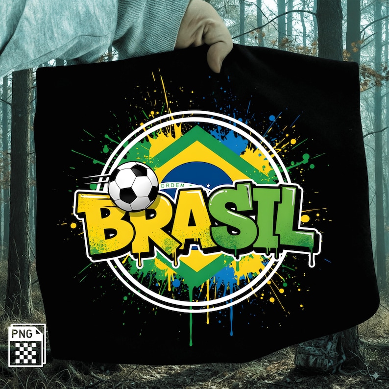 Brazil Soccer Graffiti PNG | Brazilian Flag Soccer Street Art Design ...