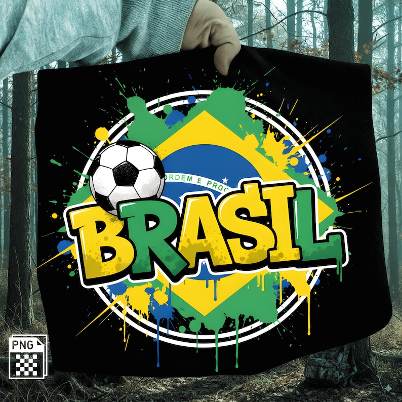 Brazil Soccer Graffiti PNG | Brazilian Flag Soccer Street Art Design ...