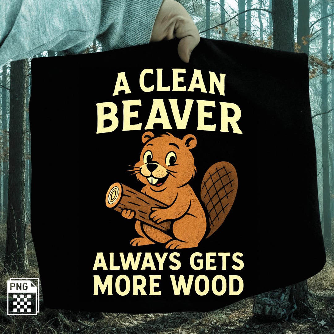 Clean Beaver Gets More Wood Png - Etsy