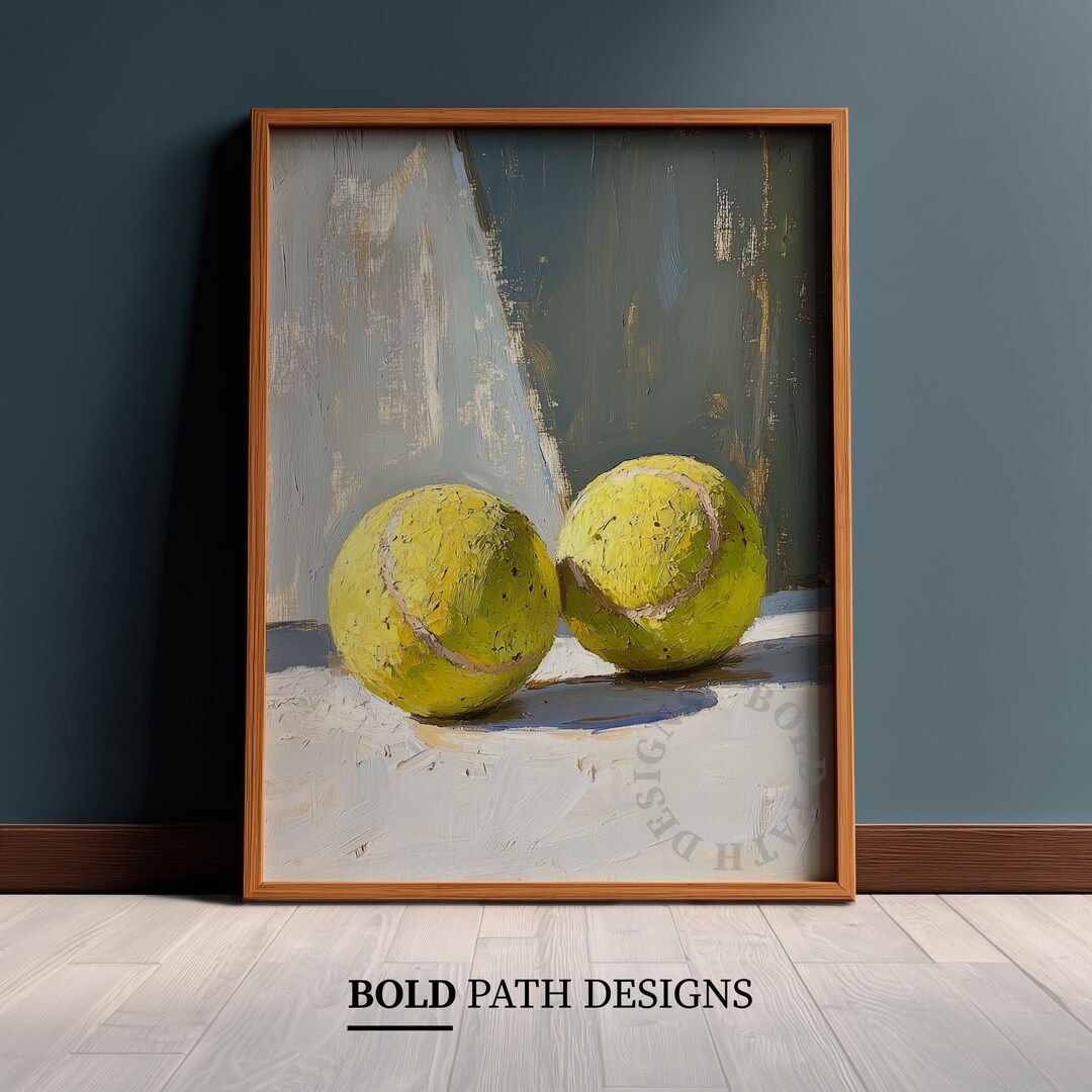 Tennis Ball Still Life Poster | Matte Vertical Art Print, Unframed 516 ...
