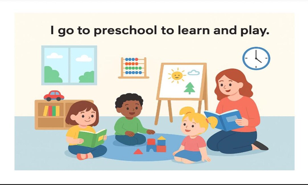 Going to Preschool Social Story - Etsy