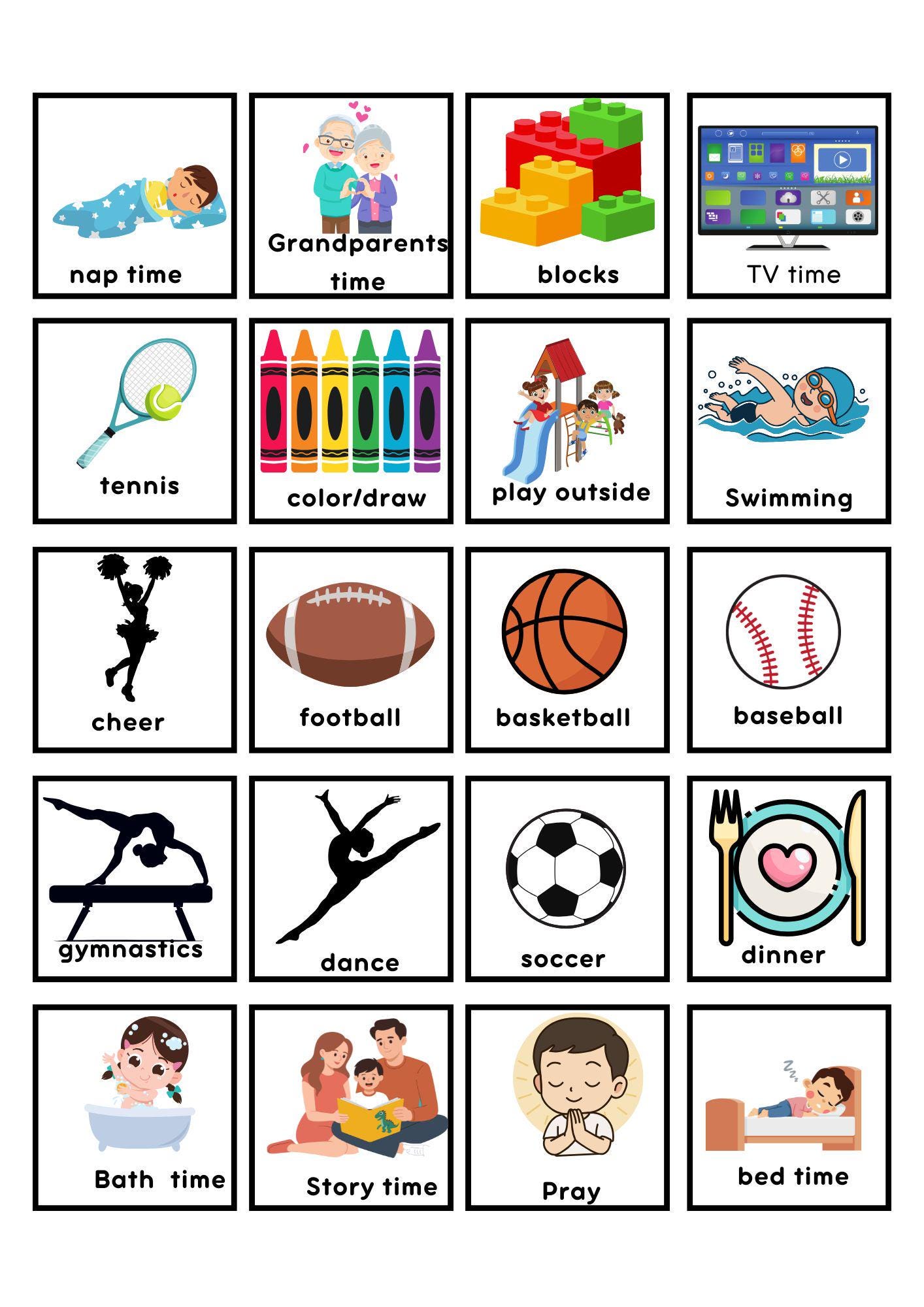 Daily Home Routine Visuals - Etsy