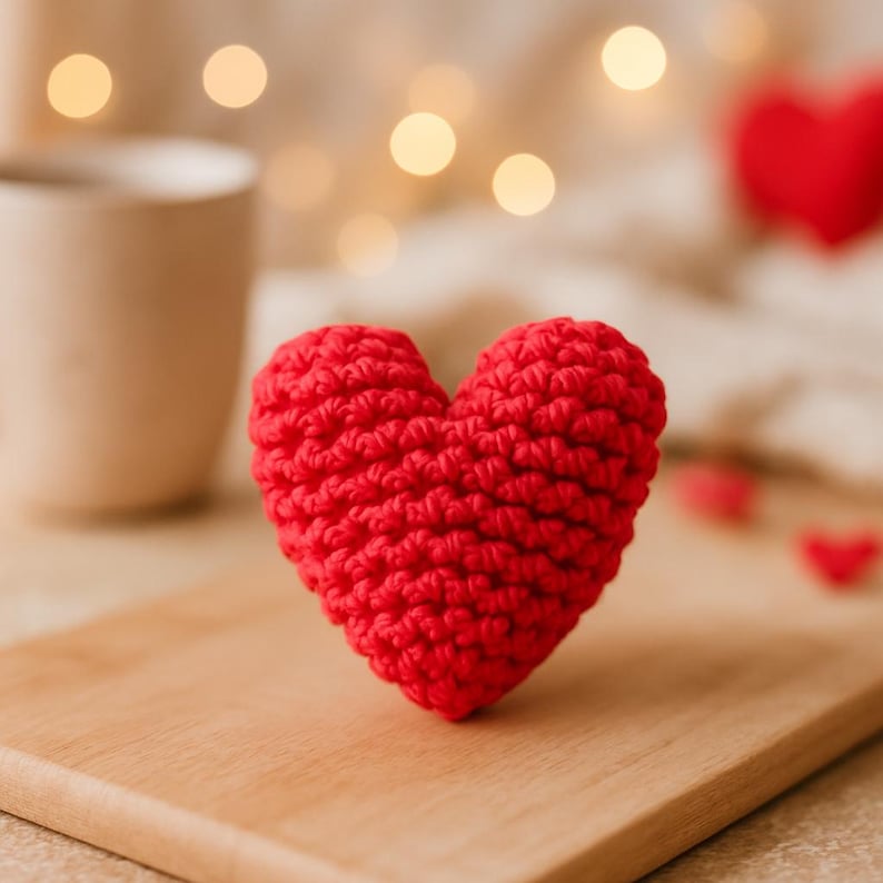 3D Heart Simple Crochet Pattern PDF • Easy Beginner Design • Instant Download • Amigurumi Style ...