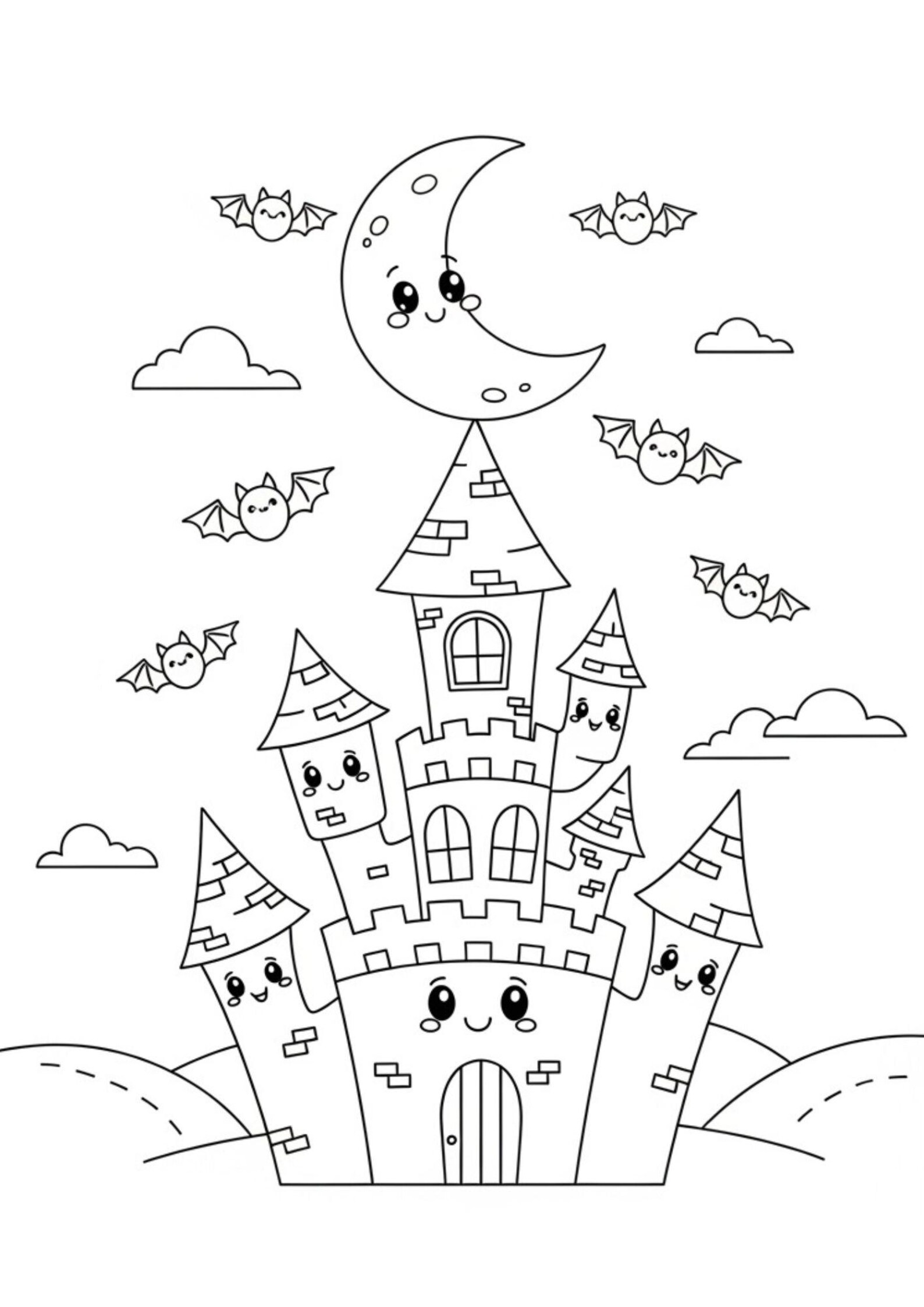 20 Cute Halloween Coloring Pages for Kids | Fun Spooky Coloring Book ...