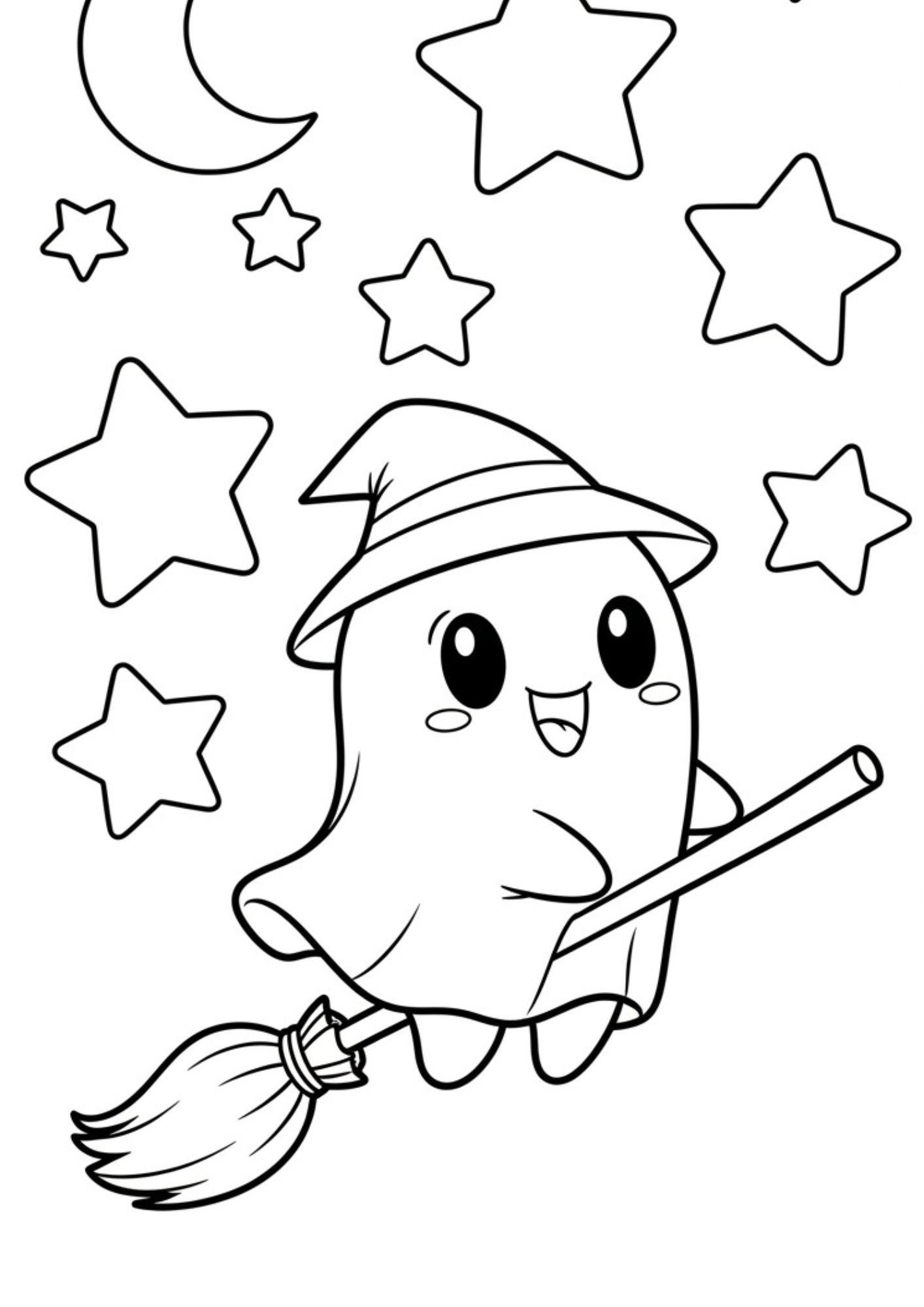 20 Cute Halloween Coloring Pages for Kids | Fun Spooky Coloring Book ...