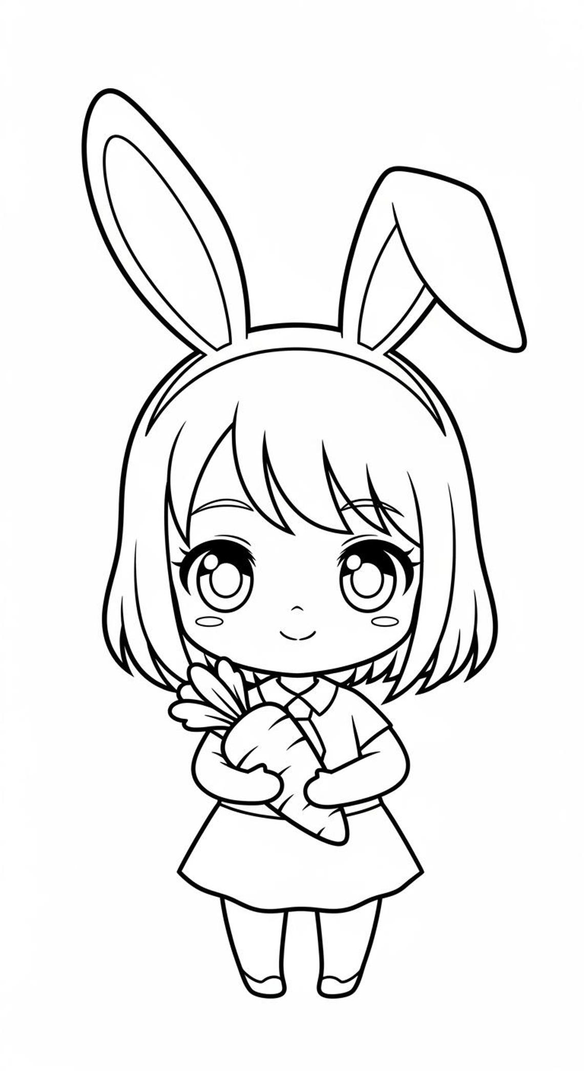 Comic Anime Coloring Pages for Kids | 10 Page Printable Bundle | Kawaii ...