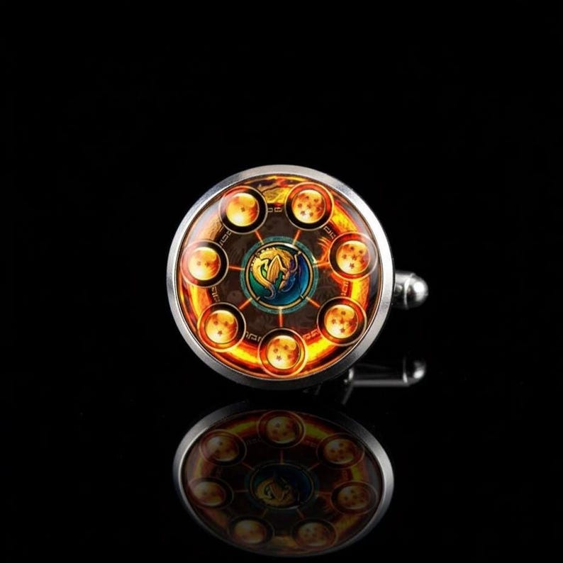 Anime Cufflinks • DBZ Inspired Cufflinks • Silver Men’s Jewelry Gift ...