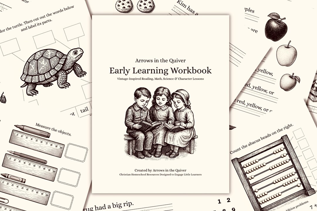 Early Learning Bundle: 50 Reading, Writing, Math Worksheets (PDF ...