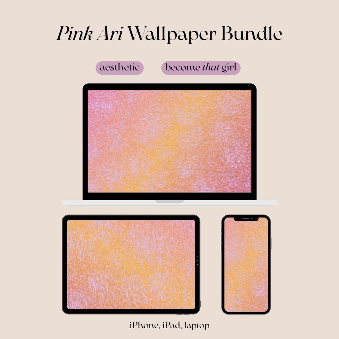 Ari Pink Wallpaper Bundle – Macbook, iPhone & iPad - Etsy