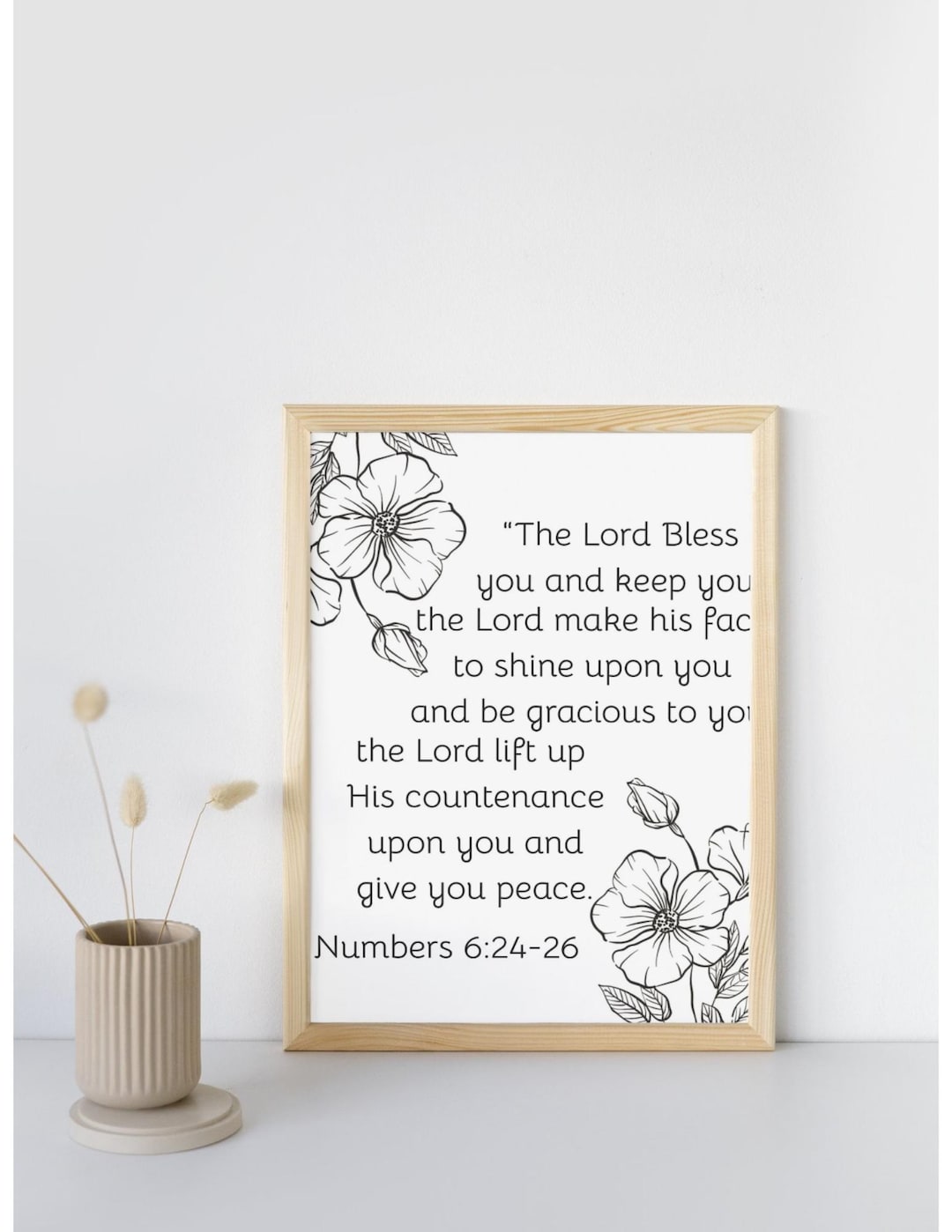 Aaronic Blessing, Numbers 6:24-26, Priestly Blessing, Wall Art, Digital ...