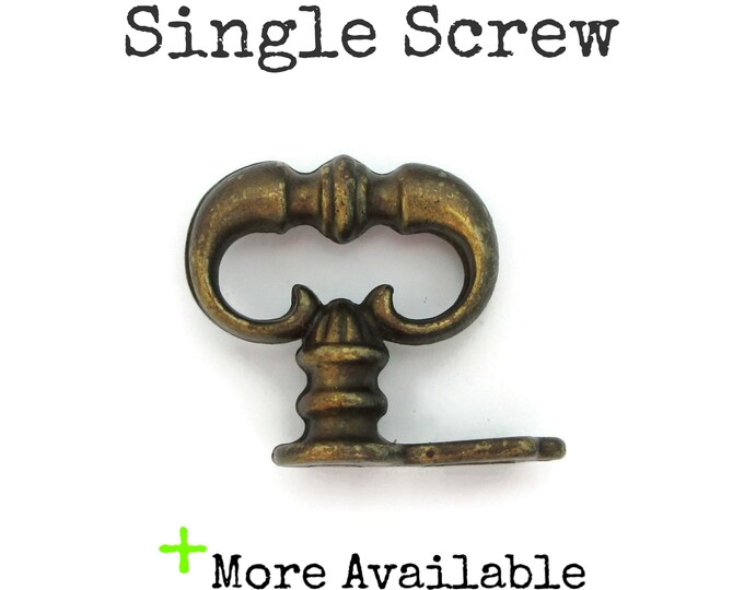 Vintage Faux Mock Key Knob Ornate Small Drawer or Cabinet Door Pull ...