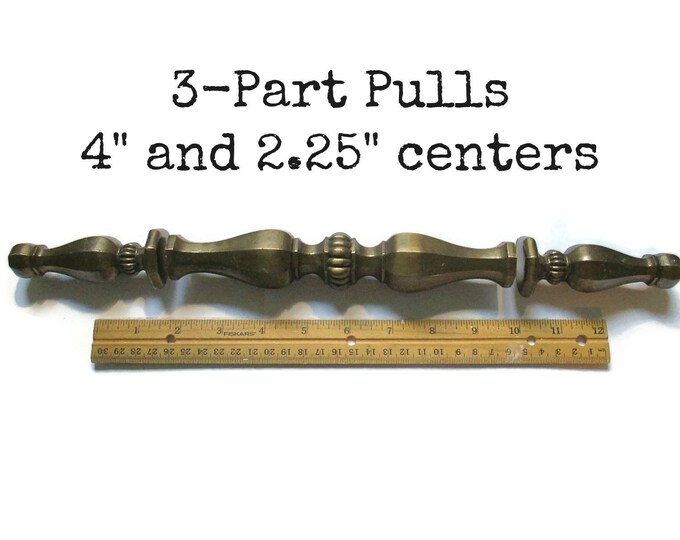 Huge Vintage Drawer Pull Sets 3 Part 3 Pull Large Chunky - Etsy
