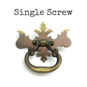 Vintage Chippendale Drawer Pull Single Screw Ring CLEARANCE - Etsy