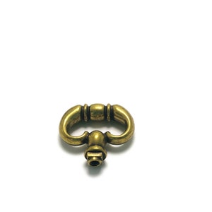 Vintage Faux Mock Key Knob Brass Colored Small Drawer or Cabinet Door ...