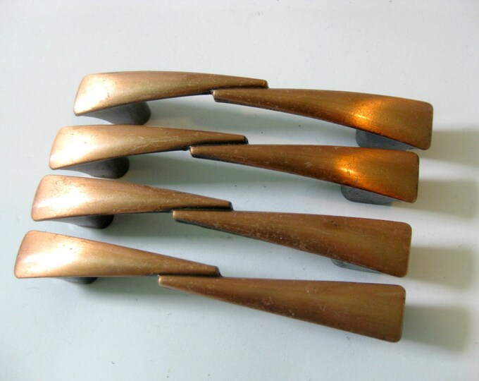 Lot of 4 Vintage Mid Century Modern Drawer Pulls 2.75 Centers More ...