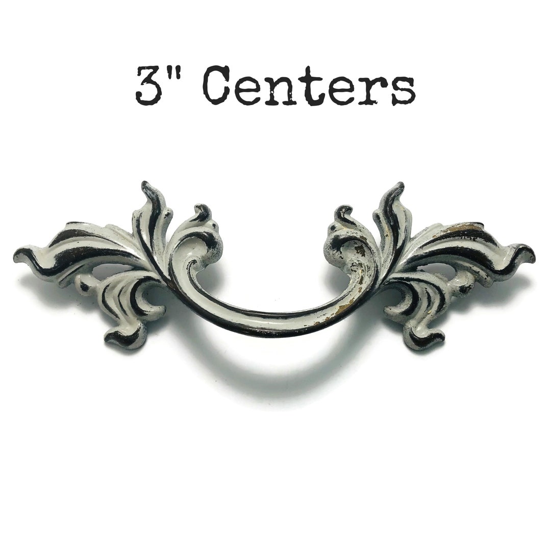 Vintage French Provincial Drawer Pull 3 Centers Antique Furniture ...