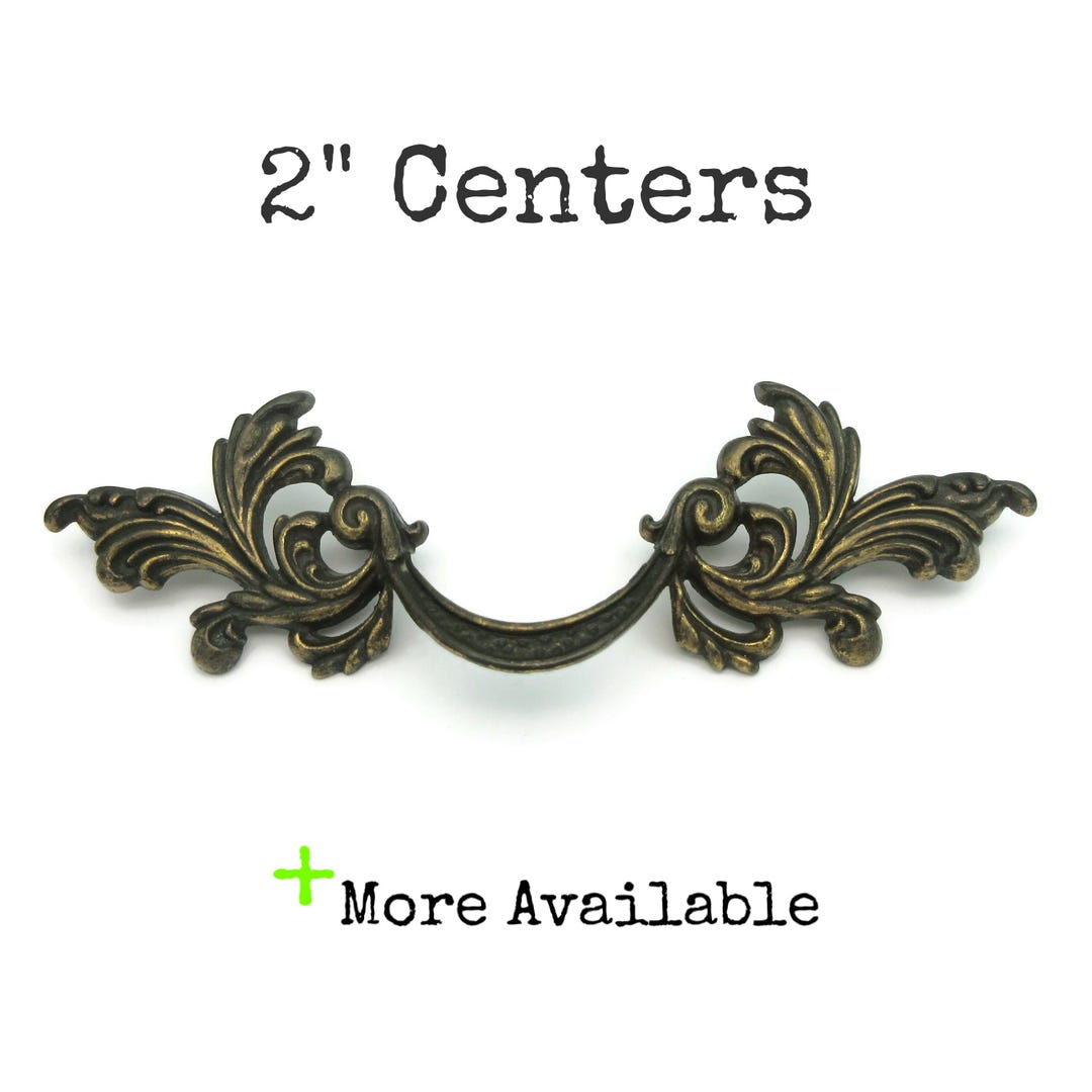 Vintage French Provincial Drawer Pull 2" Centers - Etsy
