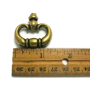 Vintage Faux Mock Key Knob Brass Colored Small Drawer or Cabinet Door ...